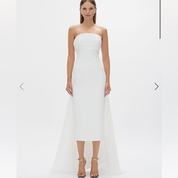 Rachel Gilbert | Dresses | Rachel Gilbert Odette Midi Dress With Train ...